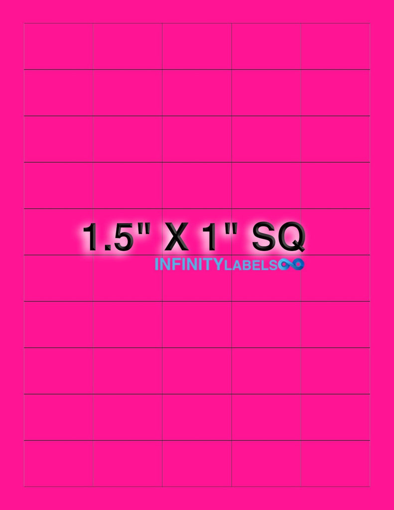 Fl Pink Paper [300 sheets] 1.5 x 1 Laser Sheets - 50 LPS – Infinity Labels
