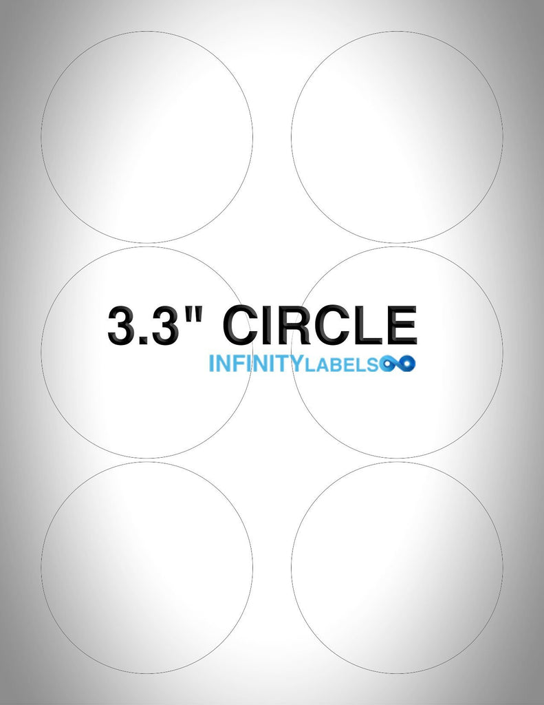 White Opaque [500 sheets] 3.33 Circle Laser Sheets - 6 LPS – Infinity Labels