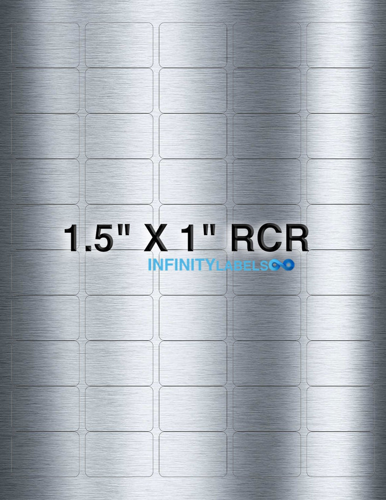 Silver Paper [100 sheets] 1.5 x 1 Laser Sheets - 50 LPS – Infinity Labels