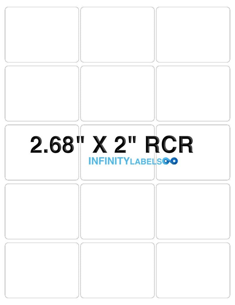 White Matte Paper [500 sheets] 2.688 x 2 Laser Sheets - 15 LPS – Infinity Labels