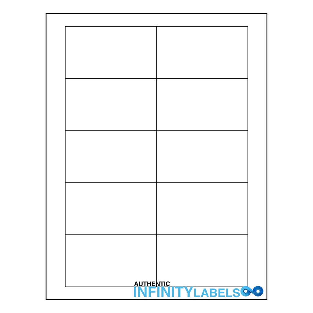 Sheeted Labels: 3-1/2" x 2" Std White Perm Adhesive – Infinity Labels