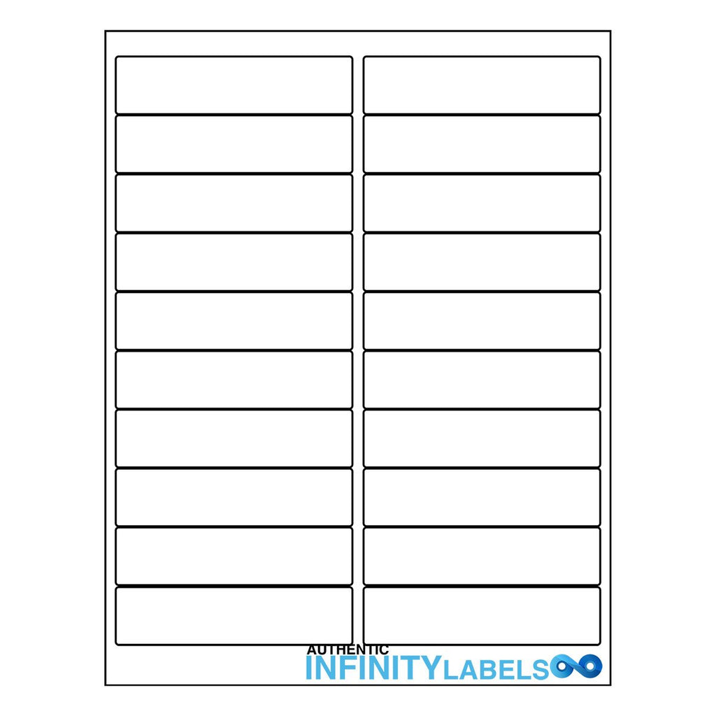 Sheeted Labels: 4" x 1" Std White Perm Adhesive – Infinity Labels