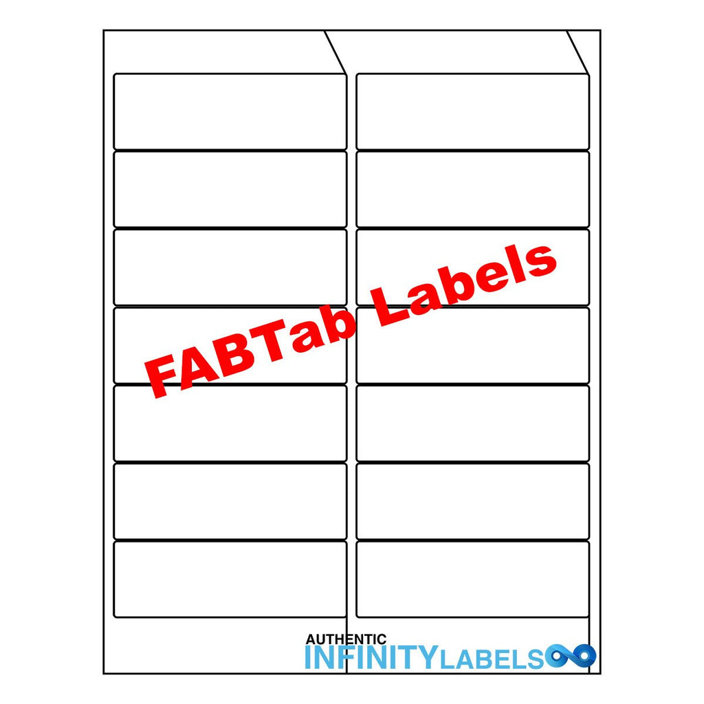 FABTab Sheeted Labels: 4" x 1-1/3" Std White Perm Adhesive – Infinity ...