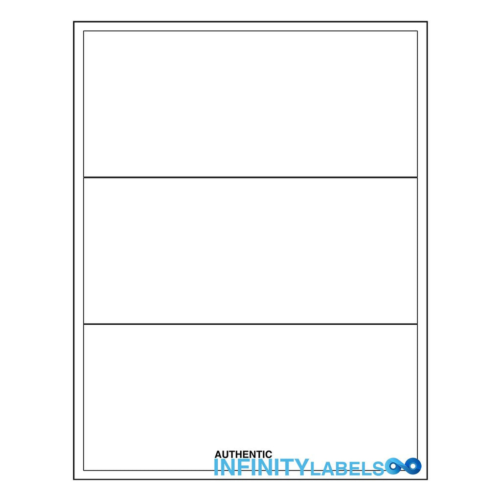 Sheeted Labels: 8" x 3-1/2" Std White Perm Adhesive – Infinity Labels