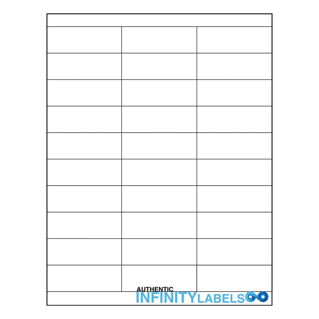 Sheeted Labels: 2-5/6" x 1" Clear Matte Poly Perm Adhesive – Infinity ...