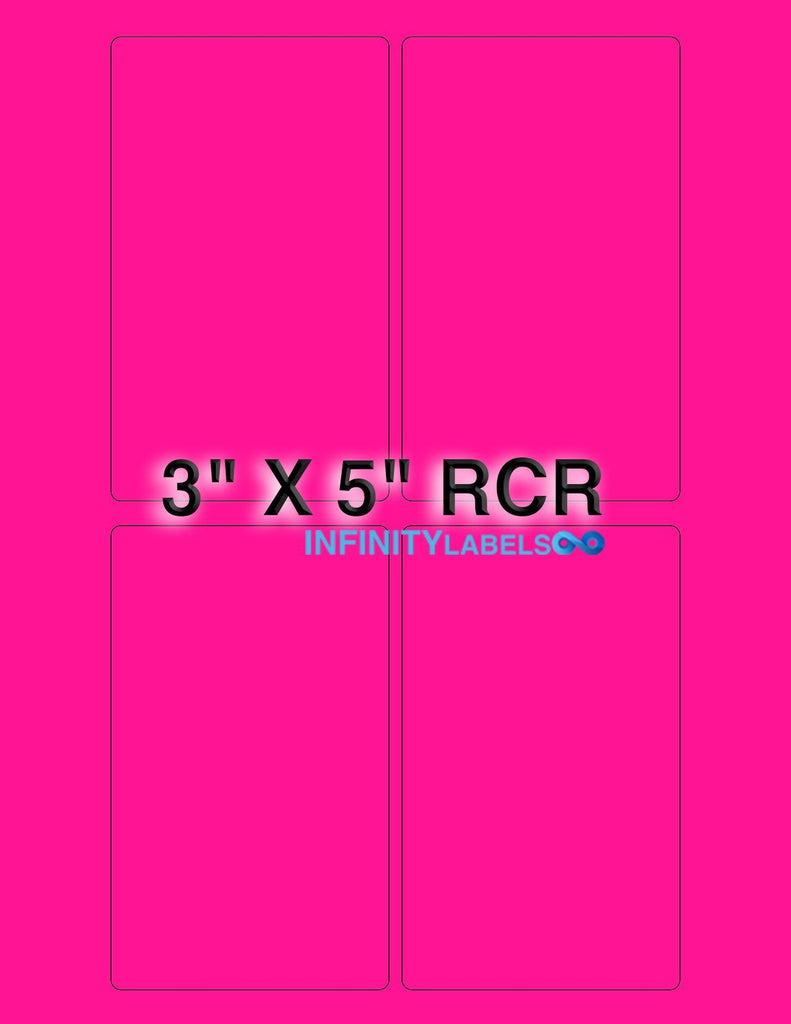 Fl Pink Paper [300 sheets] 3 x 5 Laser Sheets - 4 LPS – Infinity Labels