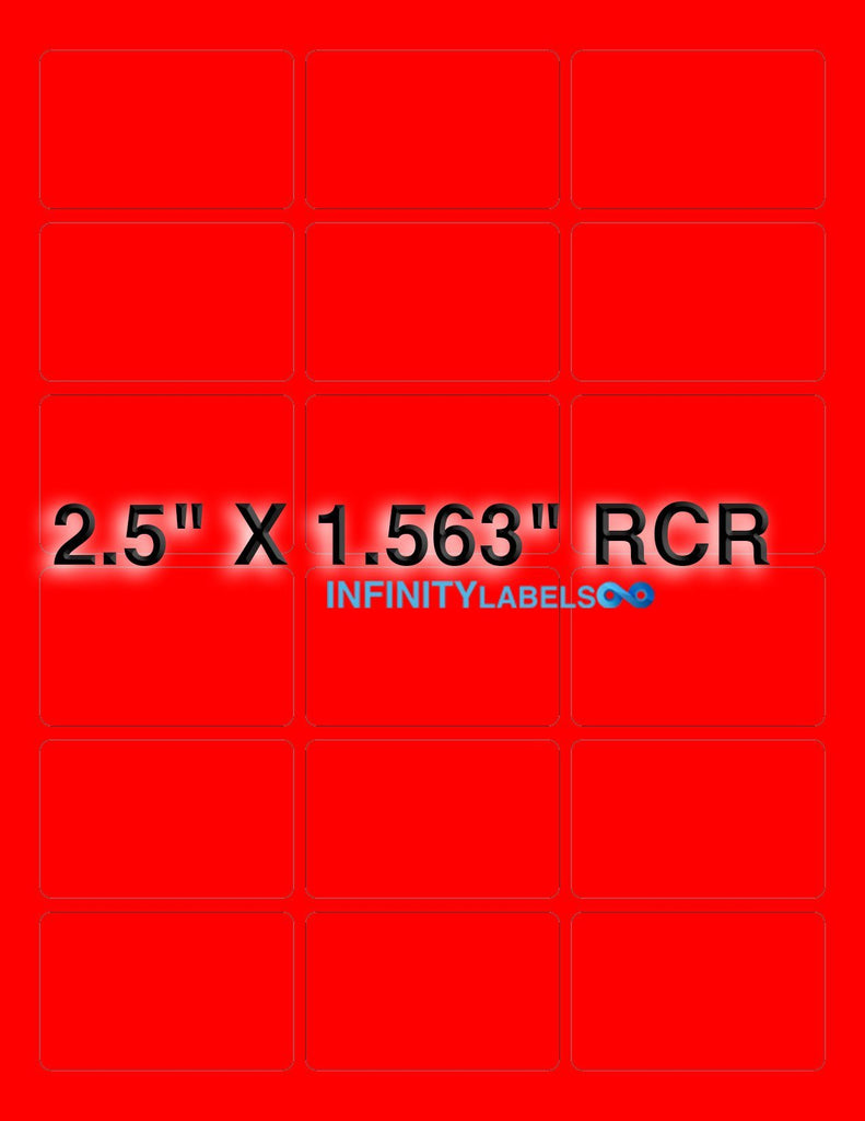 Fl Red Paper [300 sheets] 2.5 x 1.563 Laser Sheets - 18 LPS – Infinity ...