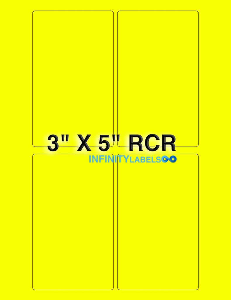 Fl Yellow Paper [100 sheets] 3 x 5 Laser Sheets - 4 LPS – Infinity Labels