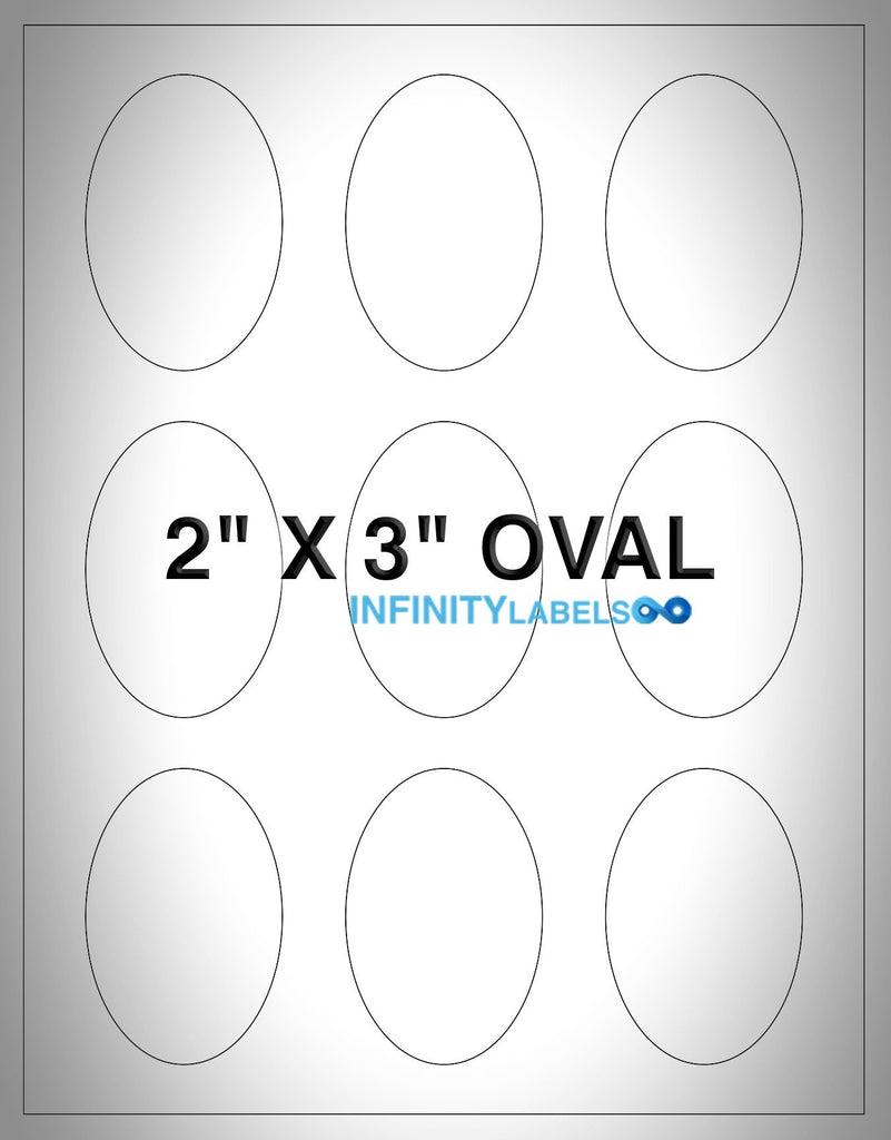 Matte Clear [200 sheets] 2 x 3 Oval Laser Sheets - 9 LPS – Infinity Labels