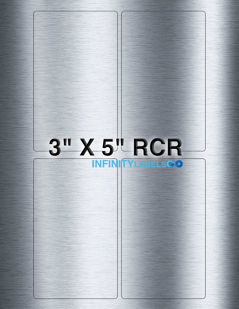 Silver Paper [500 sheets] 3 x 5 Laser Sheets - 4 LPS – Infinity Labels