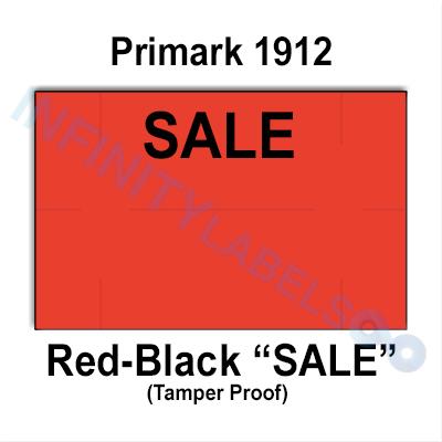 192,000 Primark 1912 compatible "SALE" Fluorescent Red Labels ...