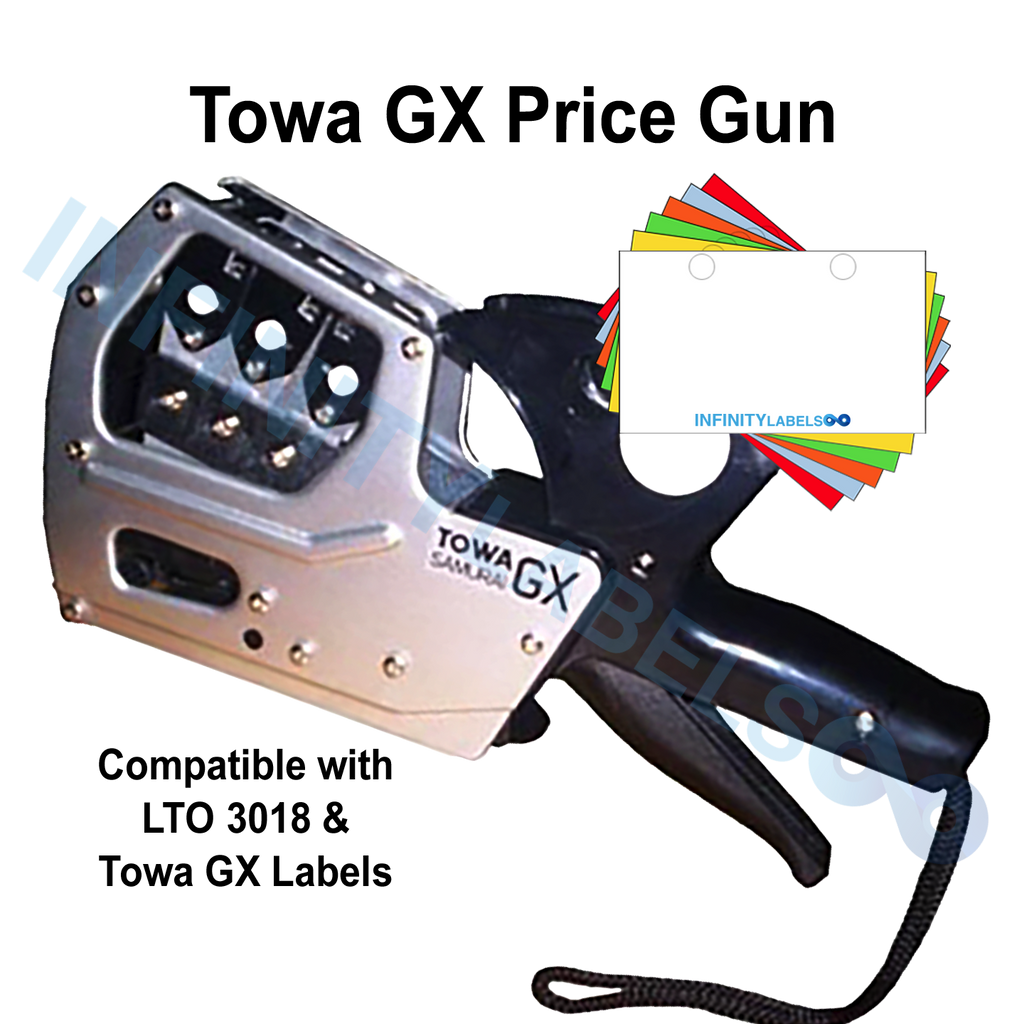 Towa Price Gun: TTO3 (GX) [3 Line / 10/10/8 Characters] – Infinity Labels